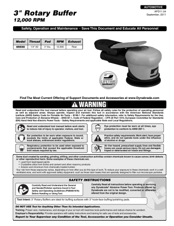 Rotary Buffer 69550 User Manual | Manualzz