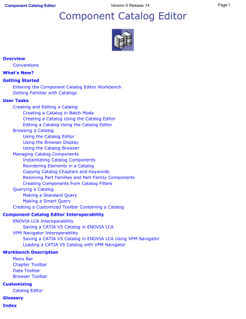 Component Catalog Editor User's Guide - Dassault Systèmes | Manualzz