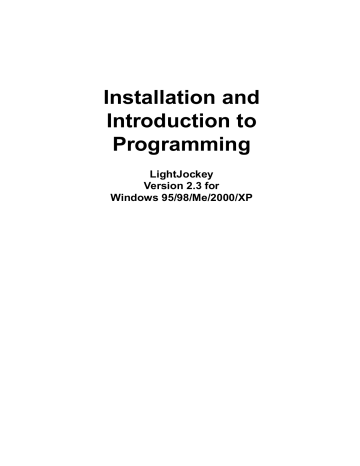 LightJockey 2.3 User Manual | Manualzz