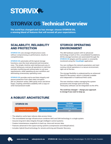 STORViX OS Technical Overview | Manualzz