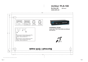 UniVox PLS-100 Installation Guide | Manualzz