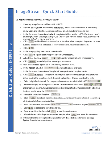 ImageStream INSPIRE 3.0 Quick Start Guide | Manualzz