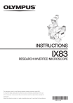 Olympus IX83 Research Inverted Microscope Instruction Manual | Manualzz