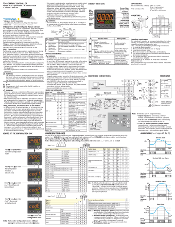 Yokogawa TC10 N Quick Guide | Manualzz