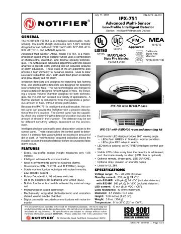 Notifier IPX-751 Data Sheet | Manualzz