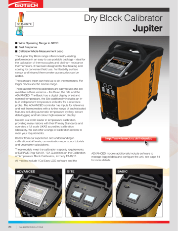 Isotech Jupiter 4852 Data Sheet | Manualzz