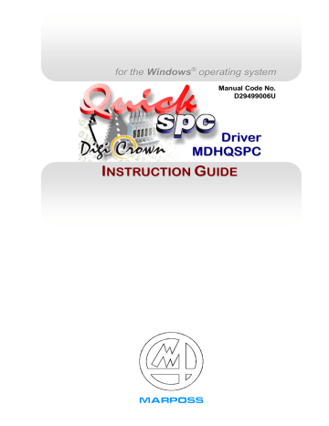 Marposs MDHQSPC Instruction Guide | Manualzz