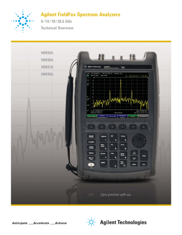 Agilent FieldFox Spectrum Analyzer Technical Overview | Manualzz