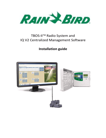 Rain Bird TBOS-II Radio System, IQ V2 Centralized Management ...