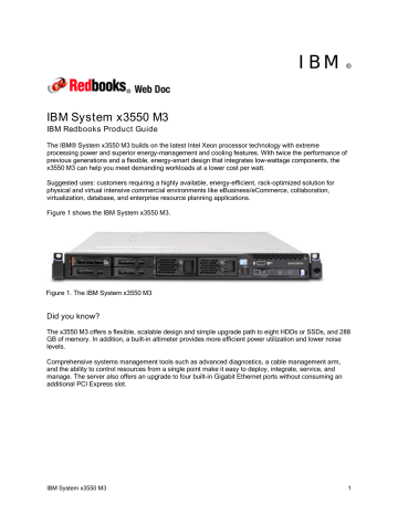 IBM System x3550 M3 Product Guide | Manualzz