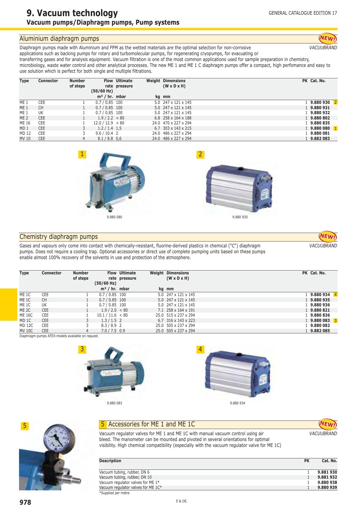 Vacuubrand Vacuum Regulation Valve with Manometer for ME1 Diaphragm ...