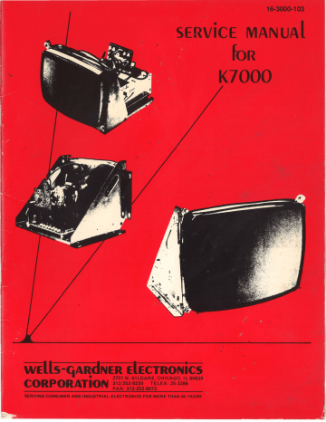 Wells-Gardner K7000 | Manualzz