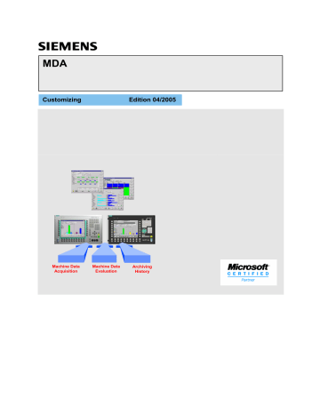 Siemens MDA Customizing | Manualzz