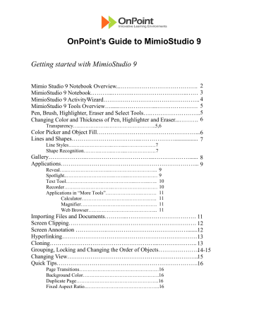 Mimio 9 manual | Manualzz