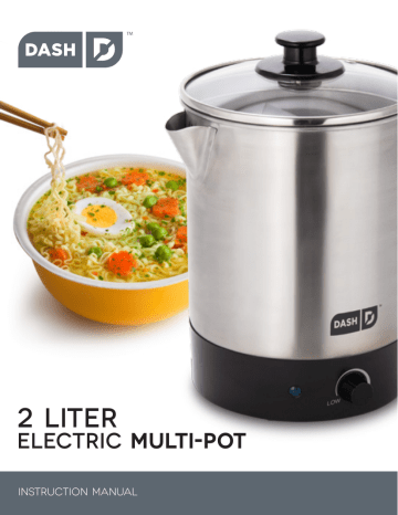 DASH Electric Multi-Pot 2 Liter Instruction Manual | Manualzz