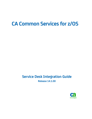 CA Service Desk Integration Guide: Release 14.1.00 | Manualzz