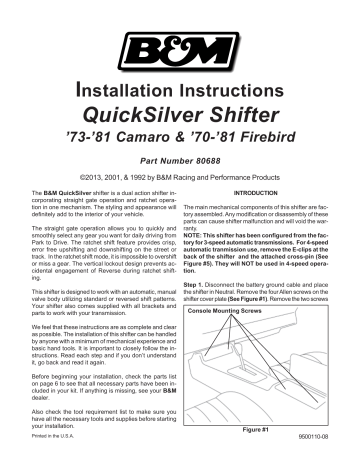 QuickSilver 80688 Installation Instructions | Manualzz