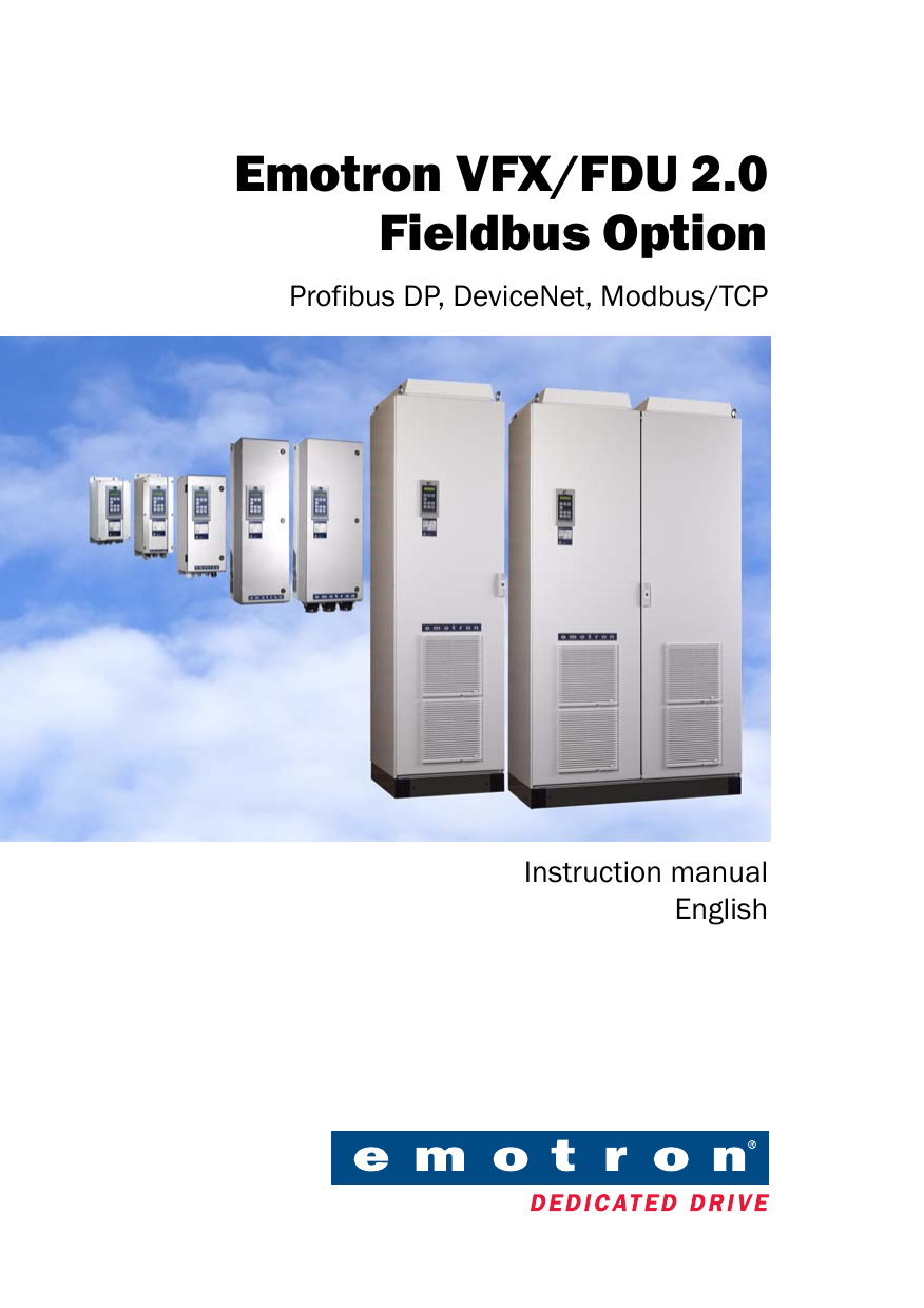 Emotron VFX/FDU 2.0 Fieldbus Option | Manualzz