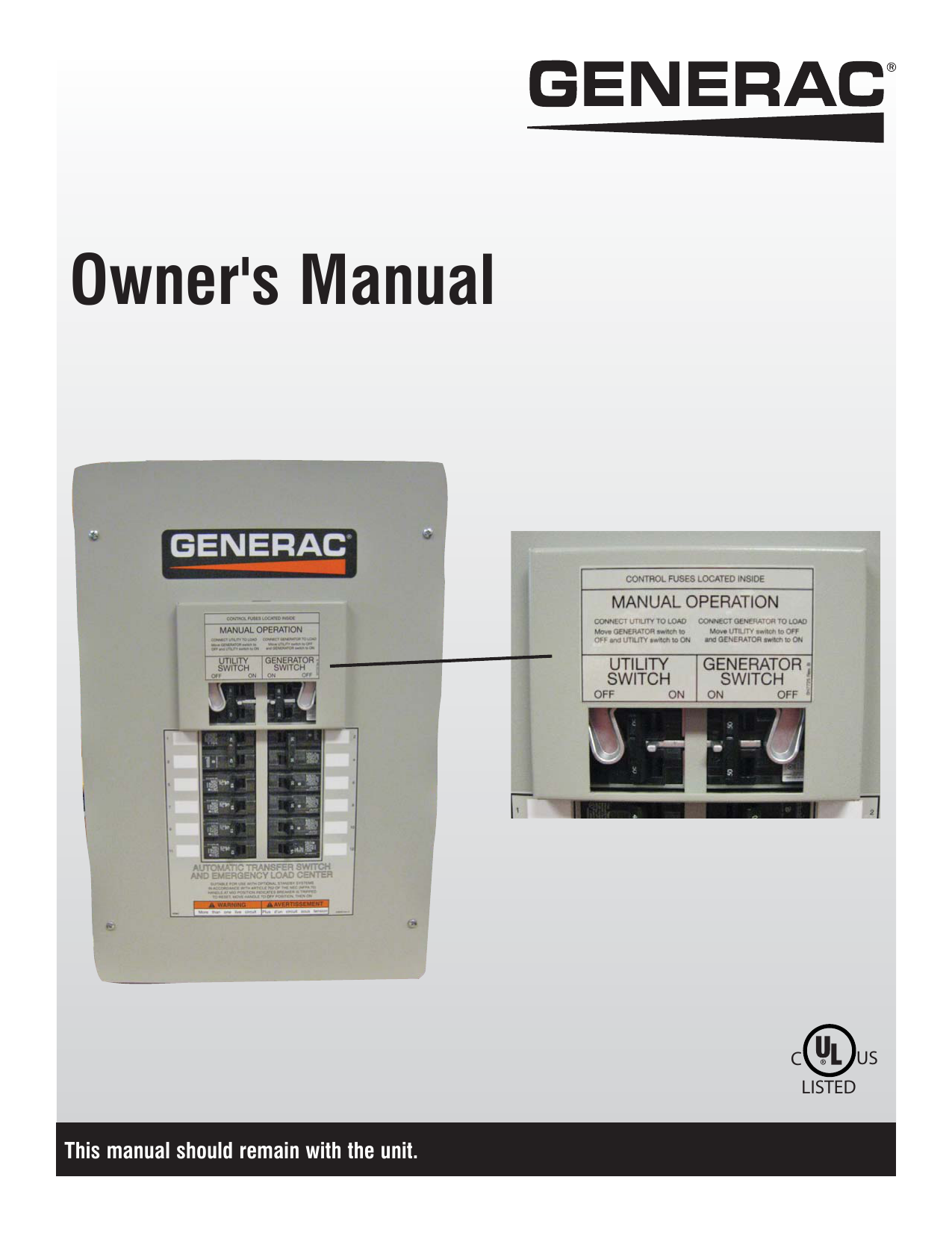 Generac Owner`s Manual Manualzz