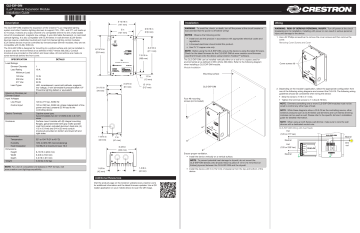 Crestron CLS-EXP-DIM Installation guide | Manualzz
