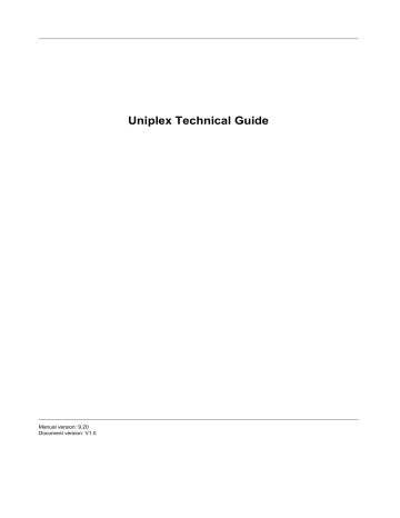Uniplex Software Technical Guide | Manualzz