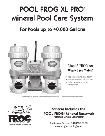POOL FROG XL PRO pool care system user manual | Manualzz