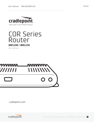 Cradlepoint COR IBR1100, COR IBR1150 User Manual | Manualzz