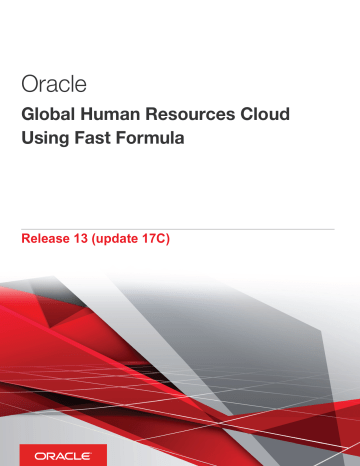 Oracle Global Human Resources Cloud Fast Formula User Guide | Manualzz