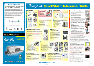 Magicard Tango +L QuickStart Reference Guide | Manualzz