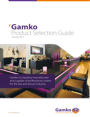 Gamko Product Selection Guide - Bottle Coolers, Modular Bar Systems ...
