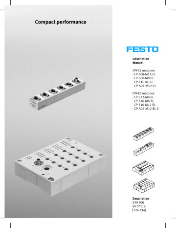 Festo CPI-CL CP-E08-M12-CL, CPI-CL CP-E08-M8-CL, CPI-CL CP-E16-KL-CL ...