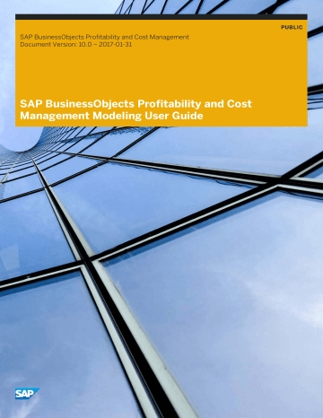 SAP Profitability and Cost Management Modeling User Guide | Manualzz