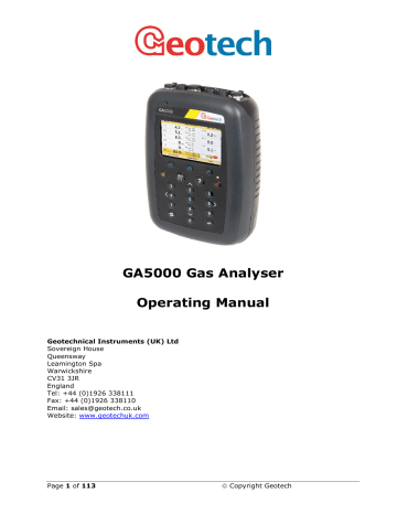 Geotech GA5000 Operating Manual | Manualzz