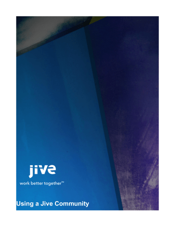 Jive Community User Guide | Manualzz