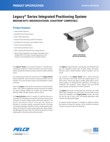 Pelco Integrated Positioning System Specification Sheet | Manualzz