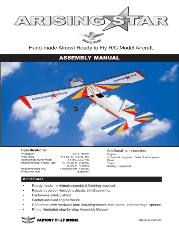 Seagull Models Arising Star Assembly Manual | Manualzz