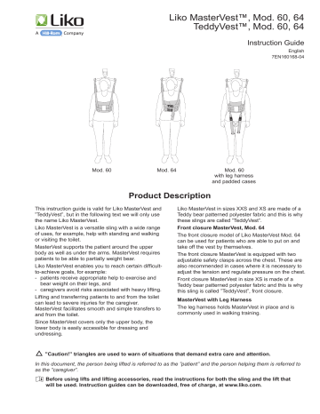 Liko MasterVest 64 Instruction manual | Manualzz