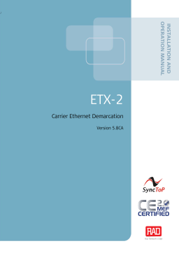 RAD ETX 2 - Installation and Operation Manual