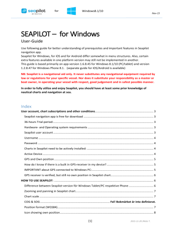 Seapilot Navigation App User Guide | Manualzz