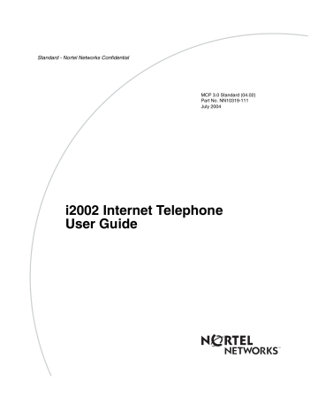 i2002 Internet Telephone User Guide | Manualzz