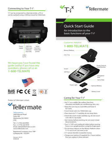 Tellermate T-iX User Guide | Manualzz