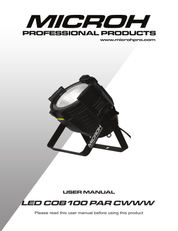 Microh LED COB100 PAR CWWW User manual | Manualzz