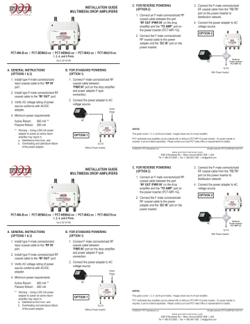 Catv drop amplifier installation guide