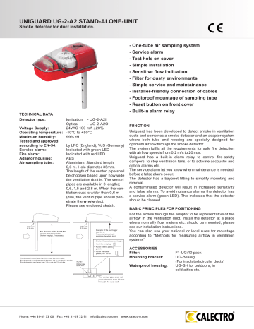 CALECTRO UNIGUARD UG-2-A2 manual | Manualzz