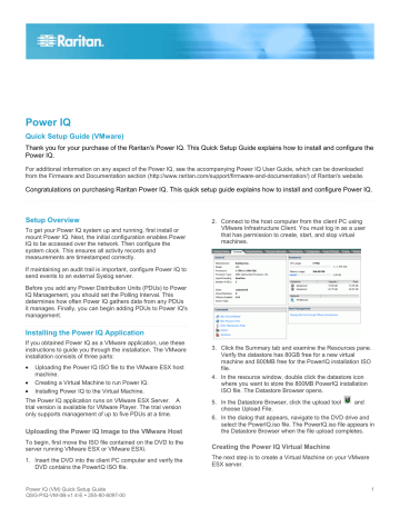 Power IQ Quick Setup Guide | Manualzz