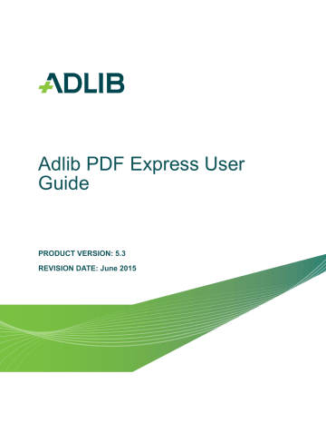 Adlib PDF Express User Guide | Manualzz