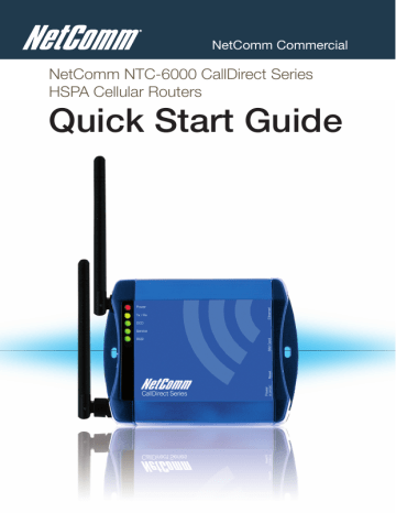 Netcomm NTC-6000 SERIES Quick start manual | Manualzz