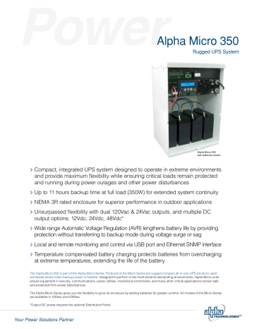 Alpha FXM 350 Datasheet | Manualzz