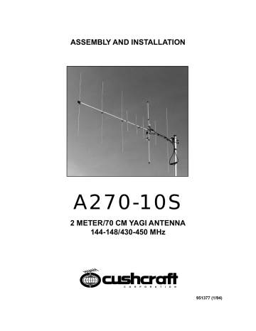 Cushcraft A270-10S Assembly and Installation | Manualzz