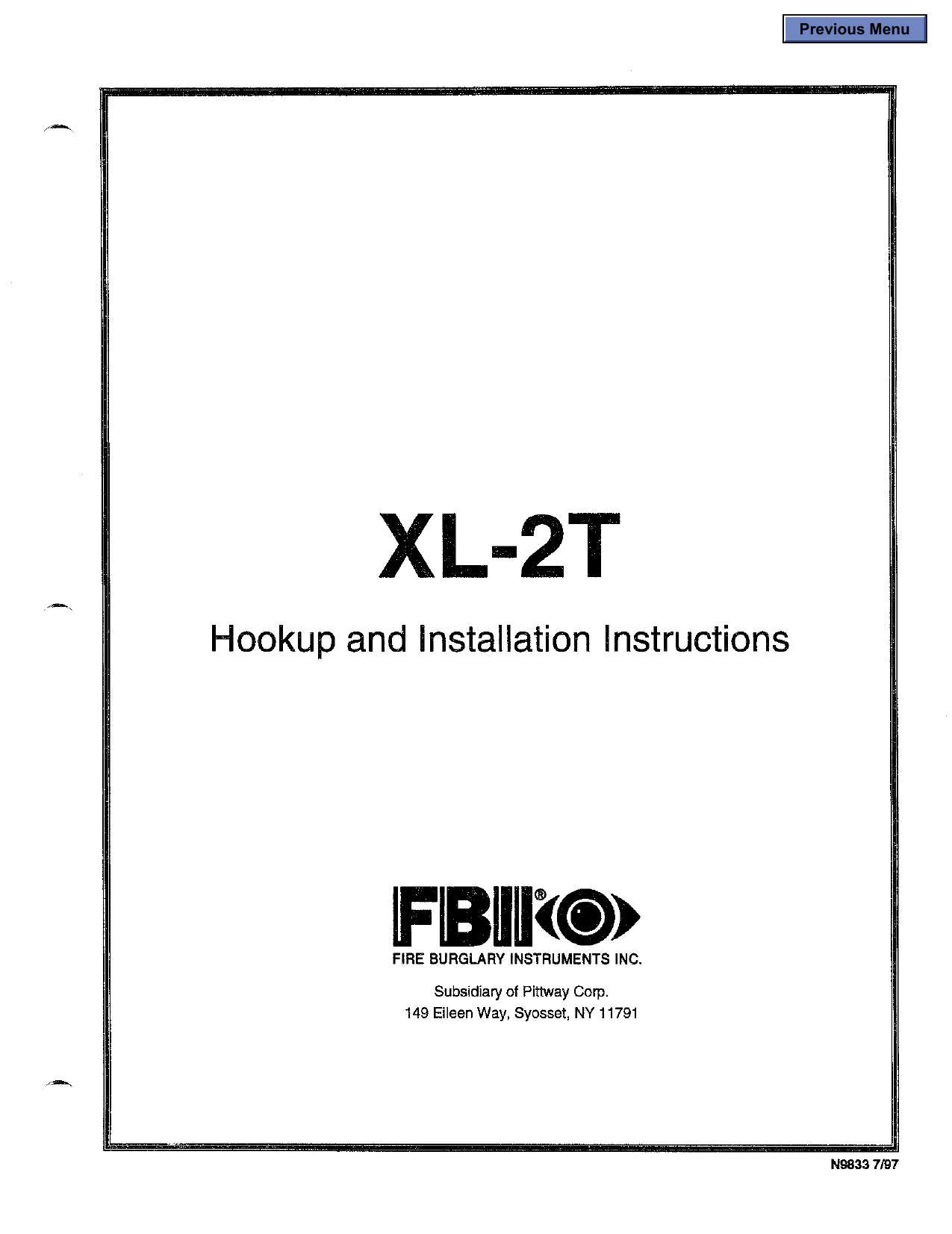 FBII XL-2T Hookup And Installation Instructions | Manualzz